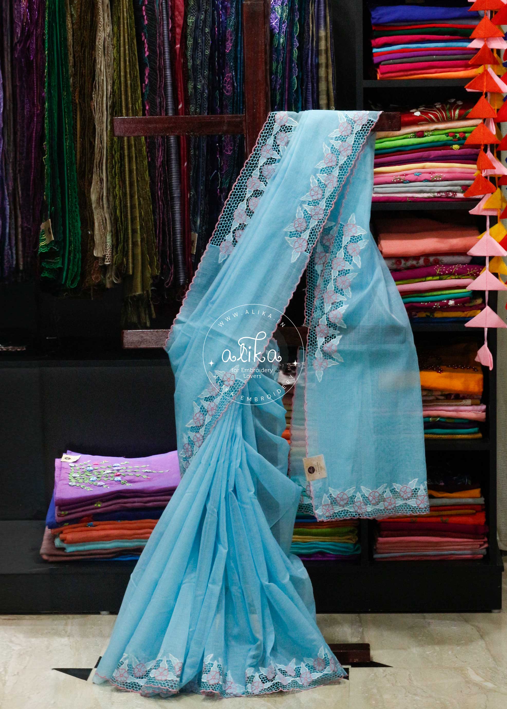 Cutwork Sarees Collection – ALIKA FASHION STORE